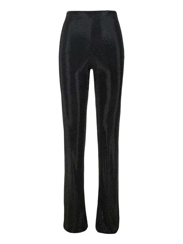 Versace Embellished Flare Pants - Black