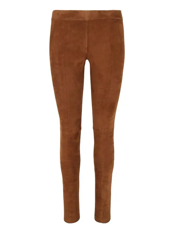FERRAGAMO Suede Leggings - Brown