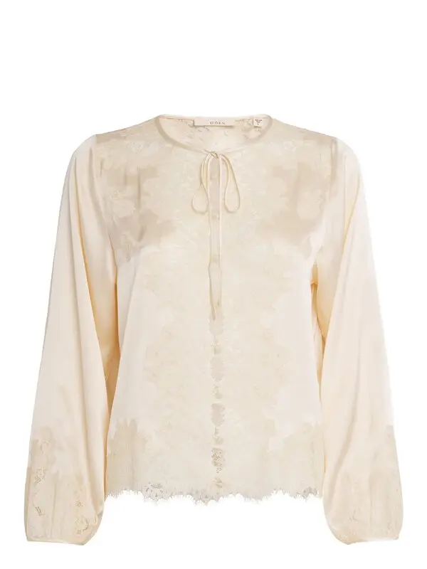 DÔEN Silk Satin Lucine Top - Ivory
