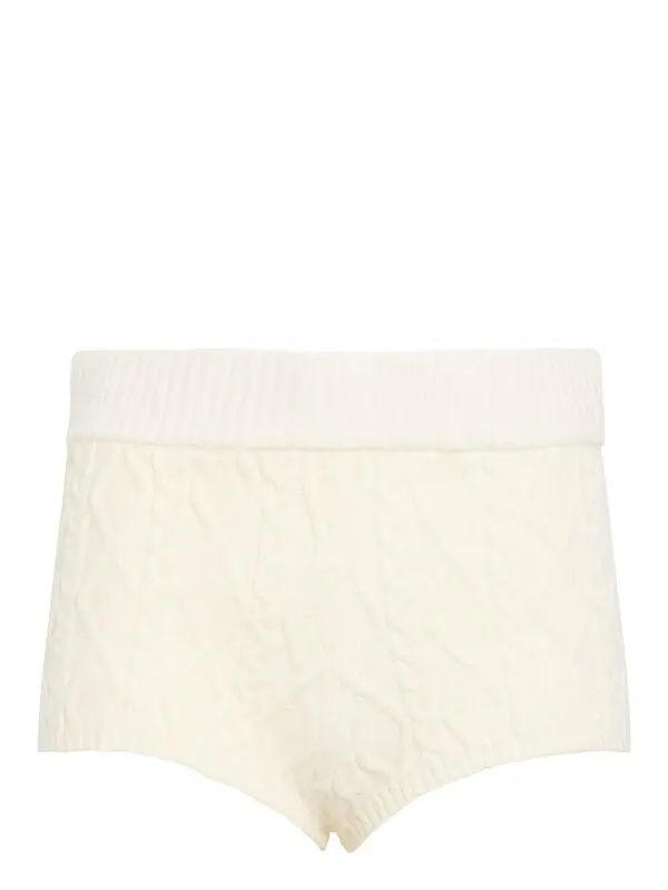 SKIMS Cable-knit Shorts - Ivory