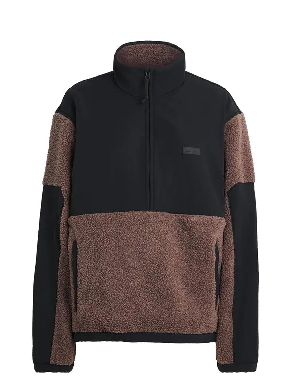 SKIMS Teddy Oversized Quarter-zip Pullover - Brown