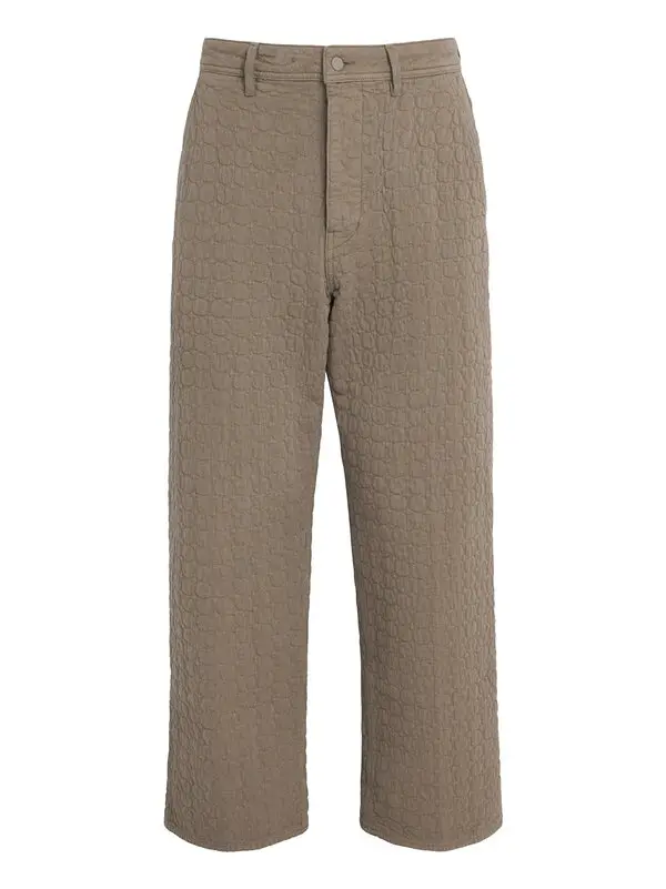 CRAIG GREEN Cotton Quilted Circle Trousers - Beige