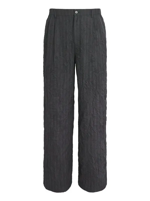 Simkhai Crinkle-effect Franco Trousers - Navy