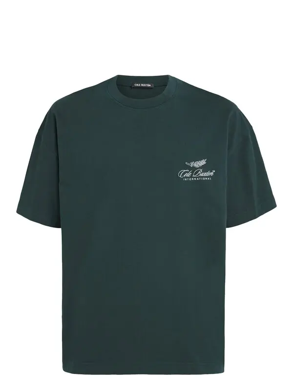 COLE BUXTON Cotton Logo T-shirt - Green