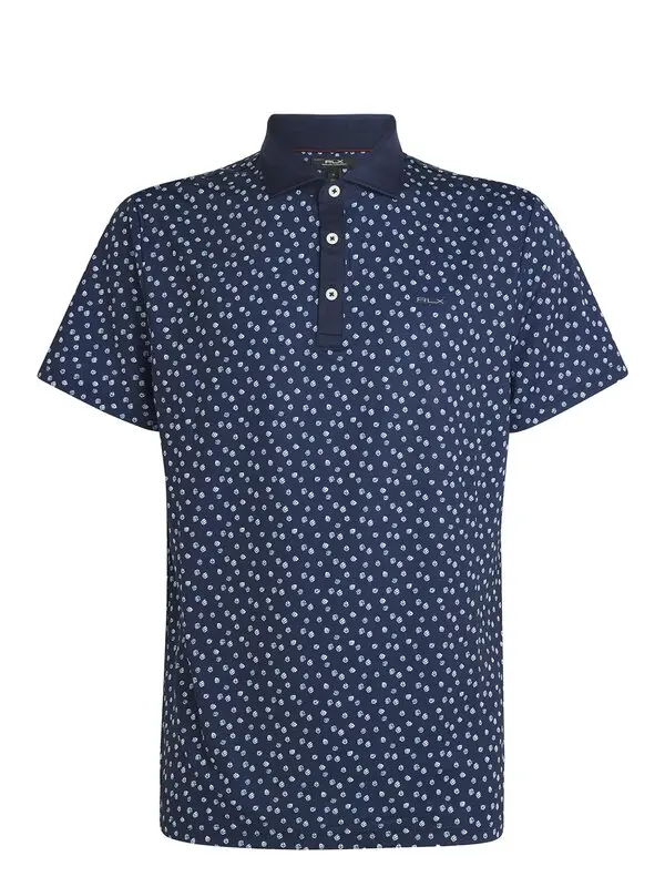 Rlx Ralph Lauren Printed Airflow Polo Shirt - Navy