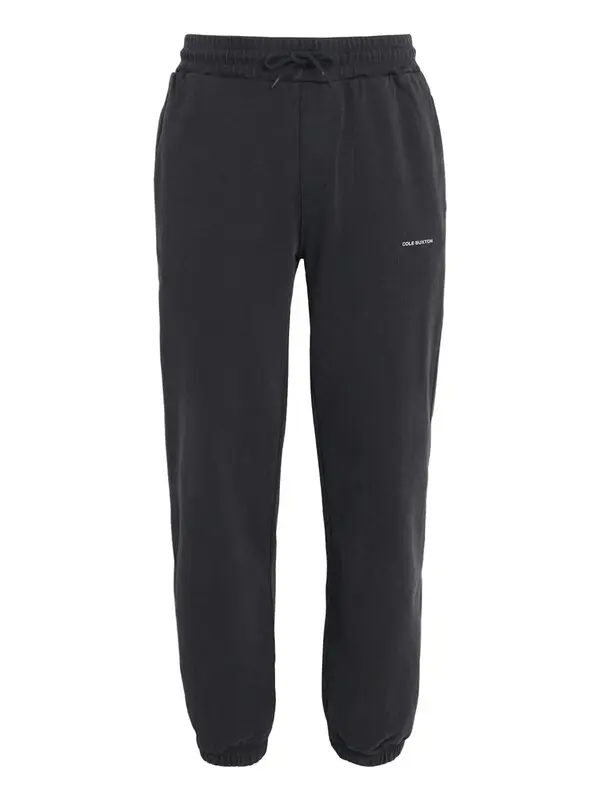 COLE BUXTON Cotton Mini Logo Sweatpants - Black