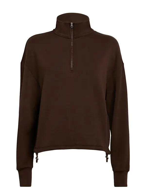 Varley Jersey Half-zip Sian Sweatshirt - Brown