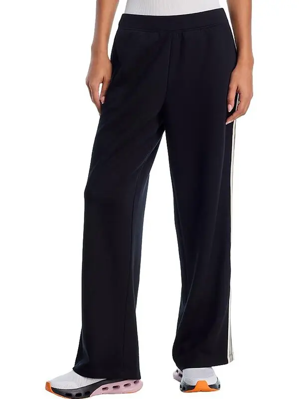 Aqua Side Striped Pants - Black