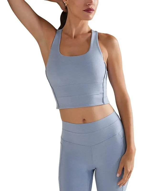 RHONE Heather Revive Sports Bra - Forever Blue