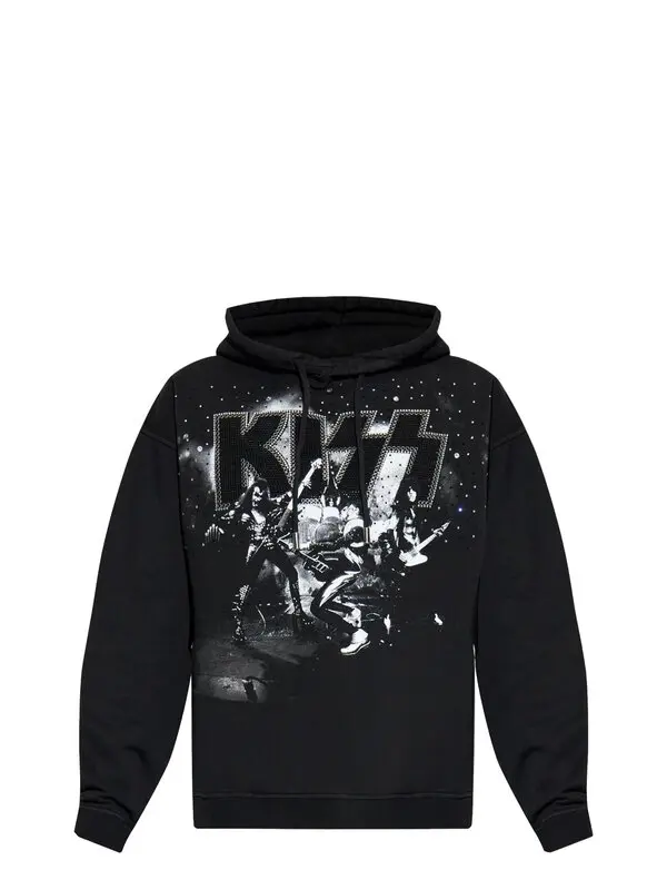 Dsquared2 X Kiss Graphic Hoodie - Black
