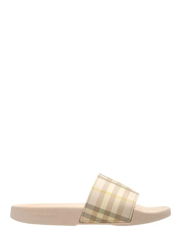 Burberry Rubber Slides - Beige