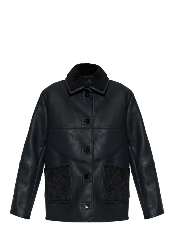 Paul Smith Faux Leather Jacket - Black