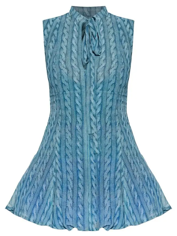 AVAVAV Sleeveless Mini Dress With Flared Skirt - Blue