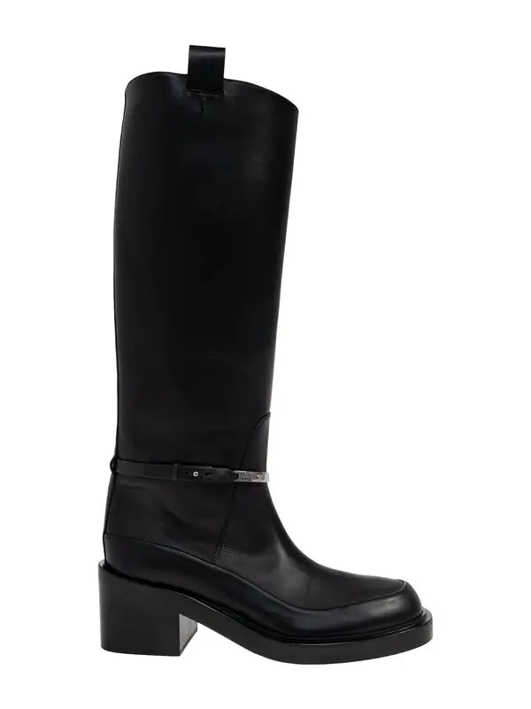 TOD’S Heeled Gomma Knee High Boots - Black