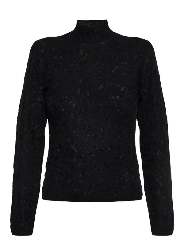 Kate Spade New York Fitted Turtleneck Top - Black