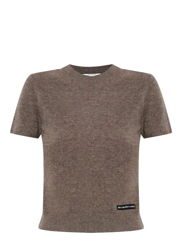 Alexander Wang Top With Logo Patch - Brown