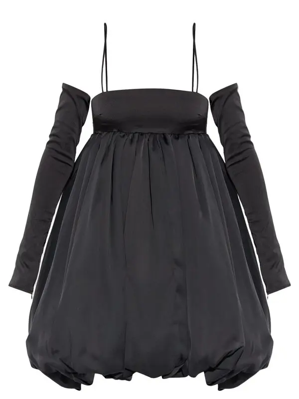 ROTATE BY BIRGER CHRISTENSEN Off-the-shoulder Mini Dress - Black