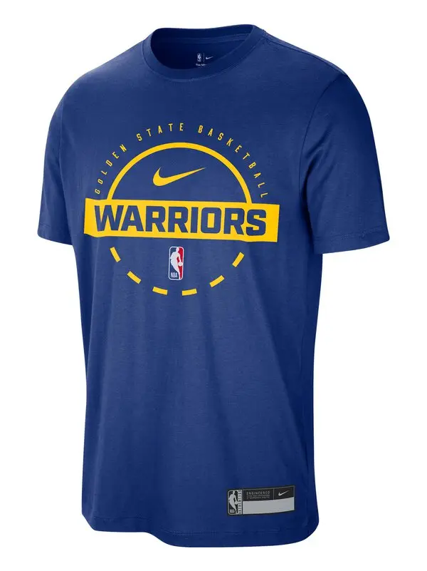 Nike Golden State Warriors Authentics Dri-fit Nba Practice T-shirt - Blue
