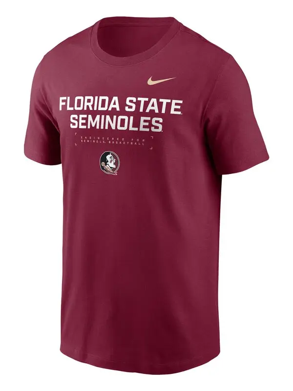 Nike Florida State Courtside Basketball Dri-fit College T-shirt - Red