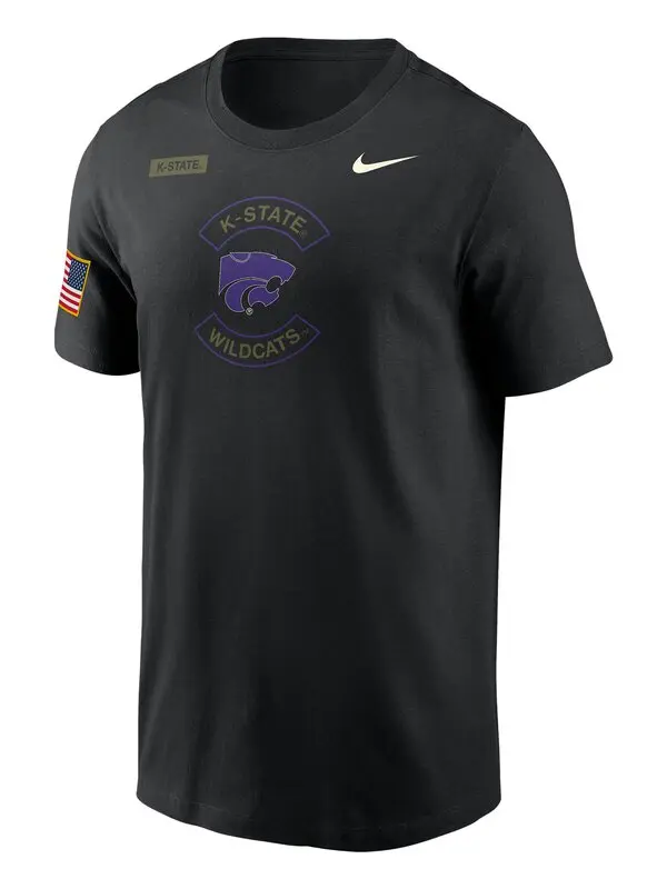 Nike Kansas State Wildcats Team Issue Dri-fit T-shirt - Black