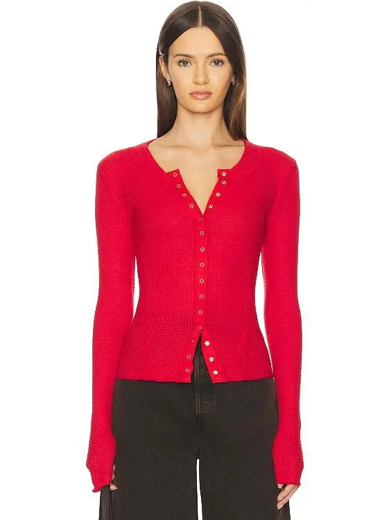 Free People Going Places Cardigan - Cherry Crush