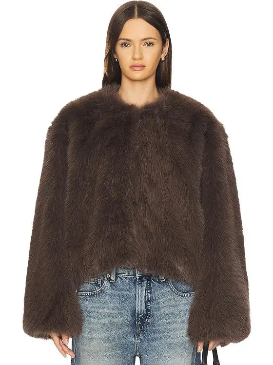 Citizens Of Humanity Esme Faux Fur Jacket - Honey