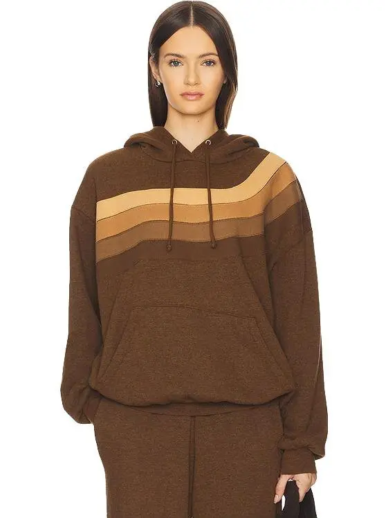 Aviator Nation Relaxed Pullover Hoodie - Chocolate & Espresso