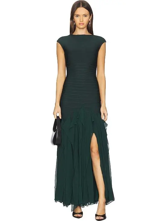 Herve Leger The Mya Gown - Viridian