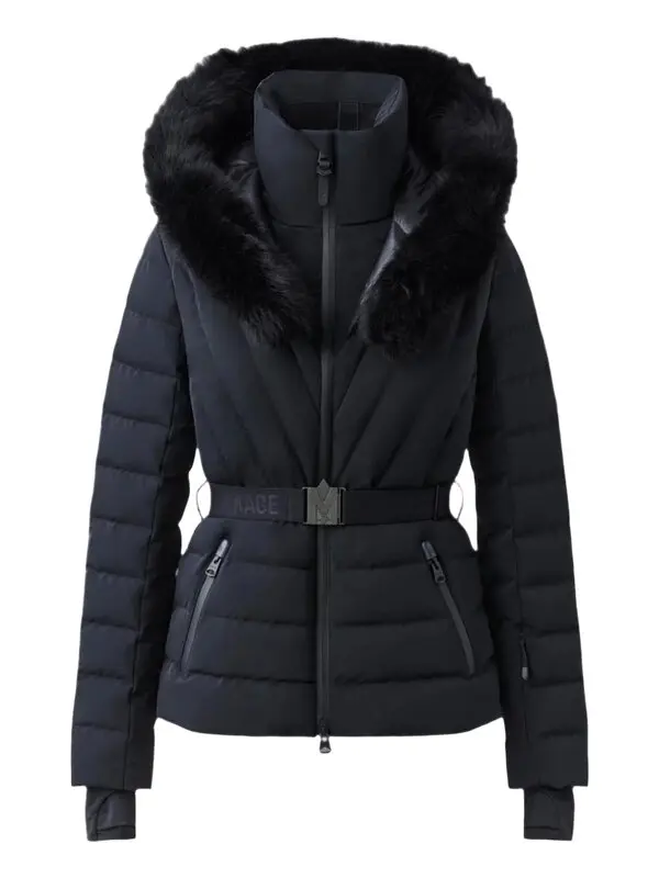 Mackage Elita-zr Down Ski Jacket With Fox Fur Trim - Black