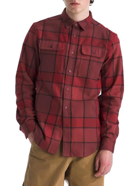 The North Face Arroyo Plaid Cotton Flannel Button-up Shirt - Sumac Macro Small Plaid