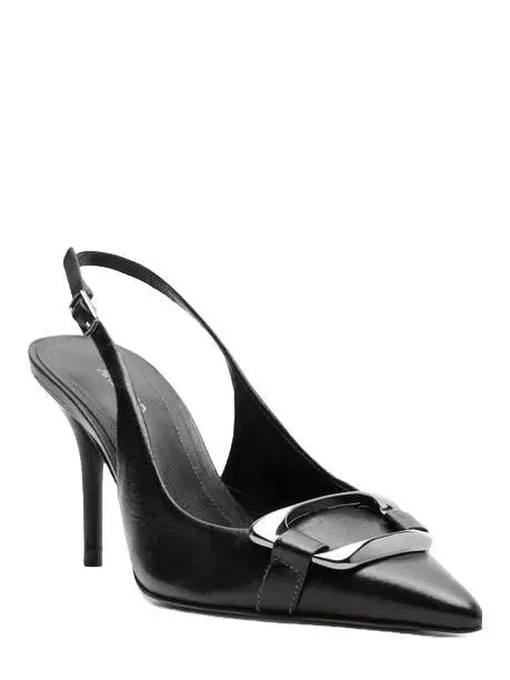 AREZZO Felicity Pointed Toe Slingback Pumps - Black
