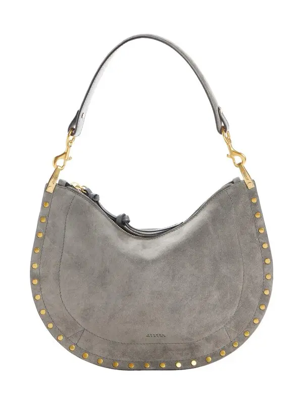 Isabel Marant Oskan Soft Suede Zipped Shoulder Bag - Stone