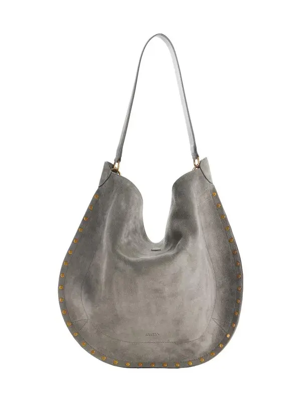 Isabel Marant Oskan Suede Hobo Bag - Stone