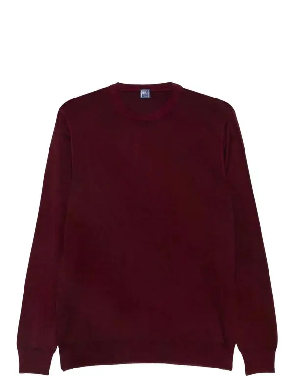 Fedeli Crew-neck Jumper - Red