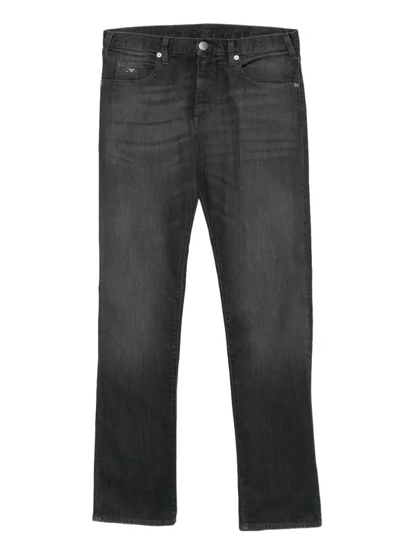 Emporio Armani Straight-leg Trousers - Black