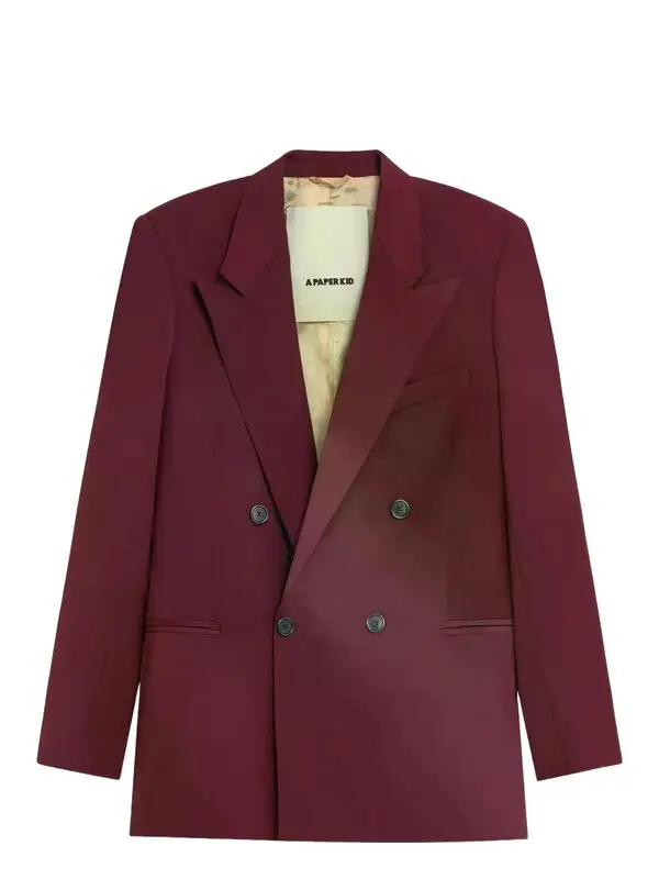 A PAPER KID Double-breasted Blazer - Red