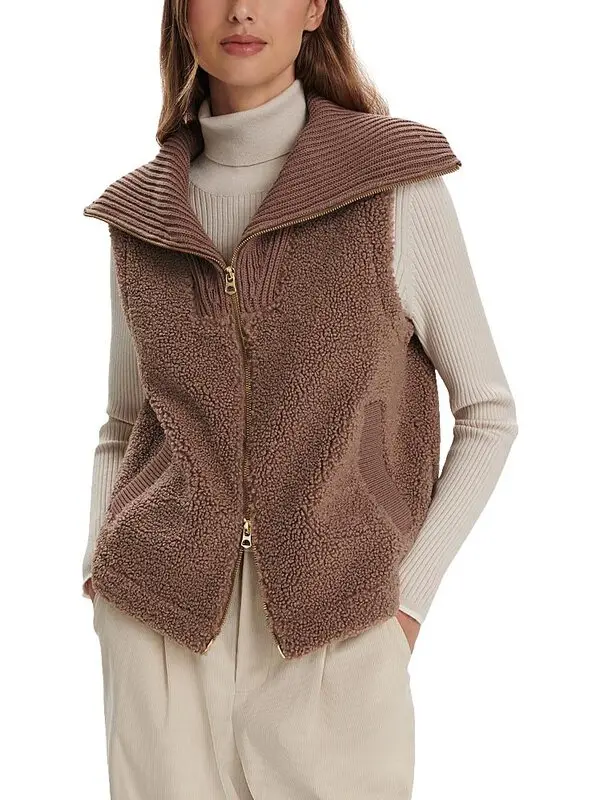 Varley Boucle Sherpa Vest - Ash Taupe