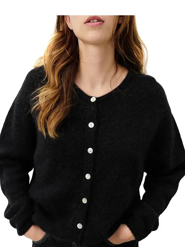 American Vintage Vito Long Sleeve Cardigan - Noir