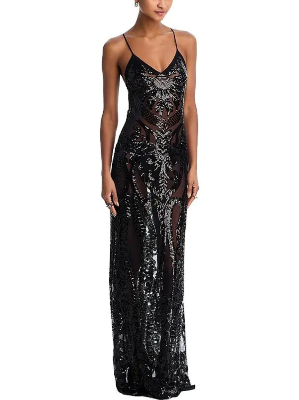 Norma Kamali Slip Gown With Bands - Black