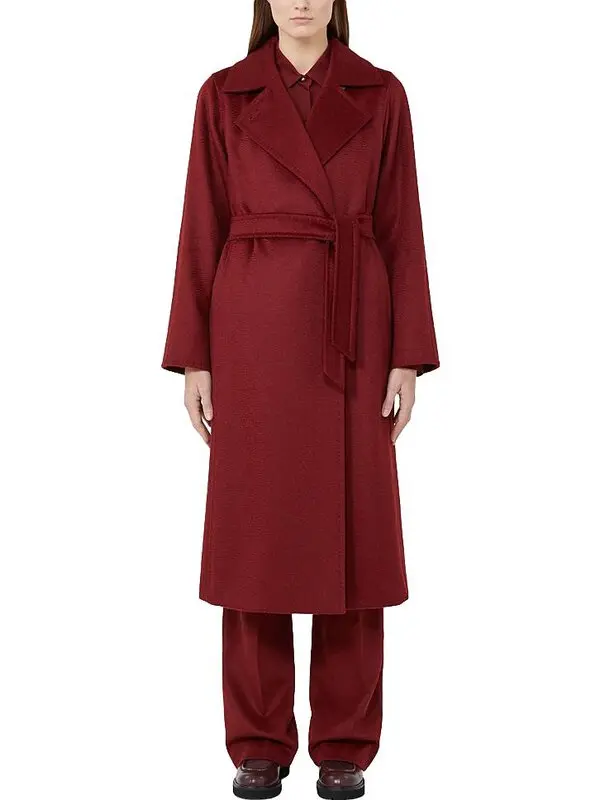 Max Mara Manuela Wool Robe Coat - Raspberry
