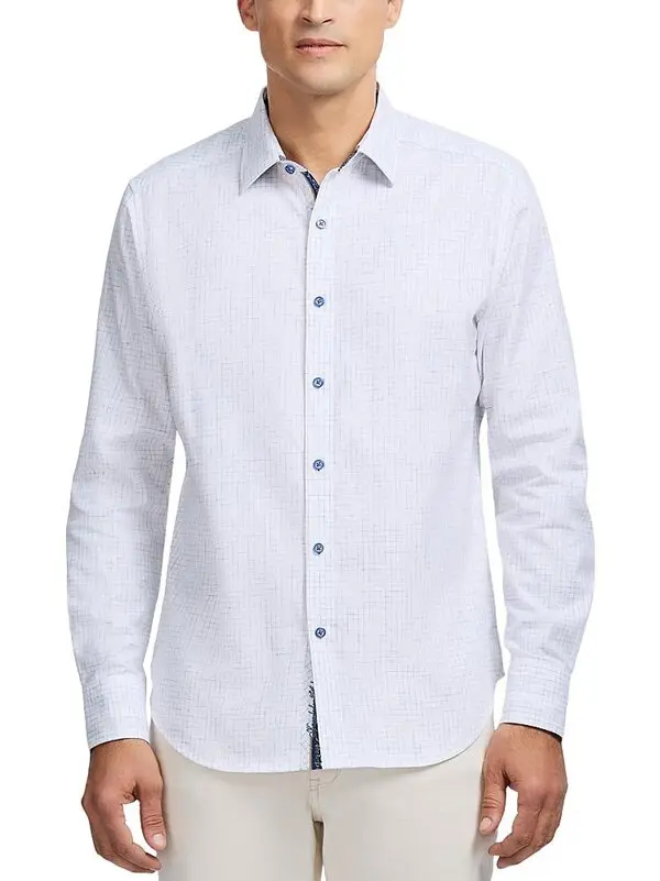 Robert Graham Camden Cotton Button Down Shirt - White
