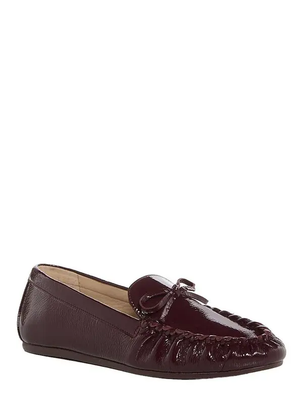 STUART WEITZMAN Britt Bow Loafer Flats - Boysenberry