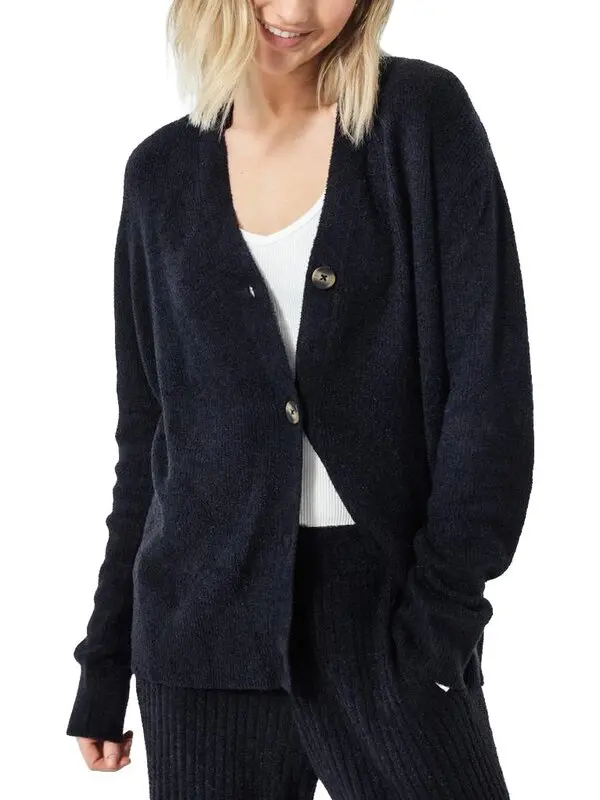 SUNDAY CITIZEN Oversized Ribbed Cardigan - Coal