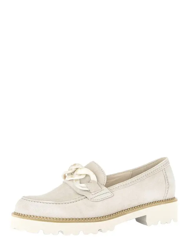 Gabor Platform Chain Loafer - Linen