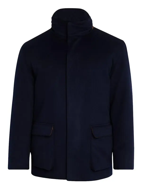 Loro Piana Winter Voyager Baby Cashmere Caban Jacket - Midnight Blue