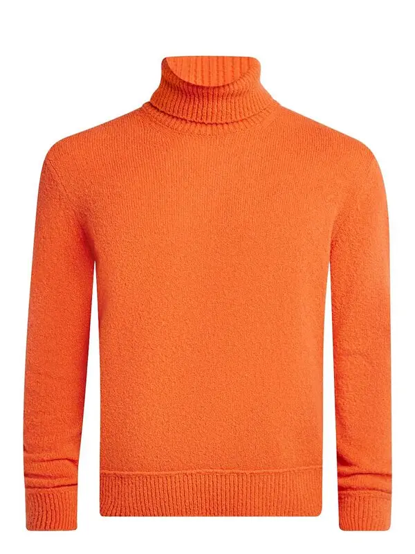 Moncler Logo-sleeve Turtleneck Sweater - Orange