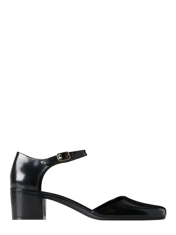 THE ROW Penelope Leather Ankle-strap Pumps - Black