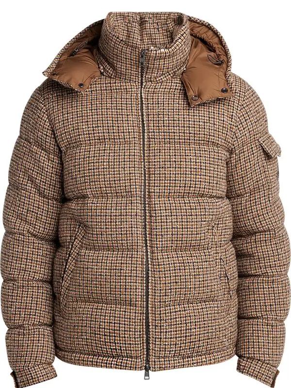 Moncler Montgenevre Knit Puffer Jacket - Brown