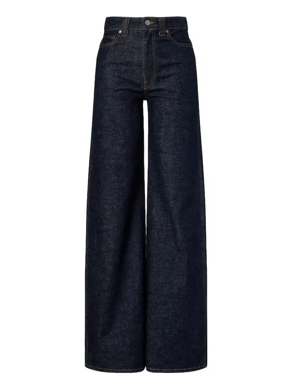 Khaite Dane High-rise Wide-leg Jeans - Blue