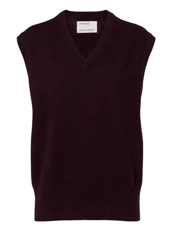 EXTREME CASHMERE X N°243 Spencer Cashmere-blend Sweater Vest - Purple